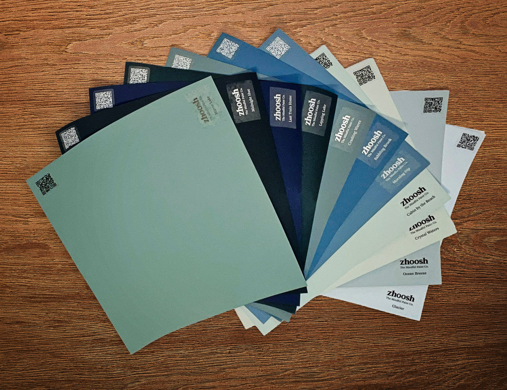 Blue paint samples | Zhoosh Paints